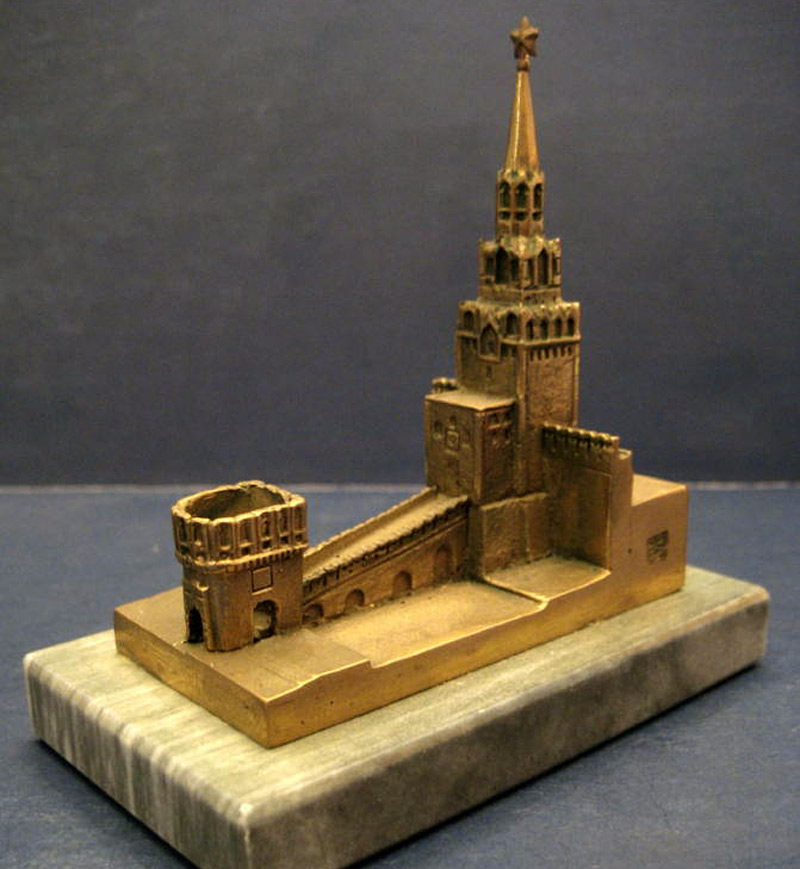 Building Collector: Russian Brass Buildings on Marble Bases