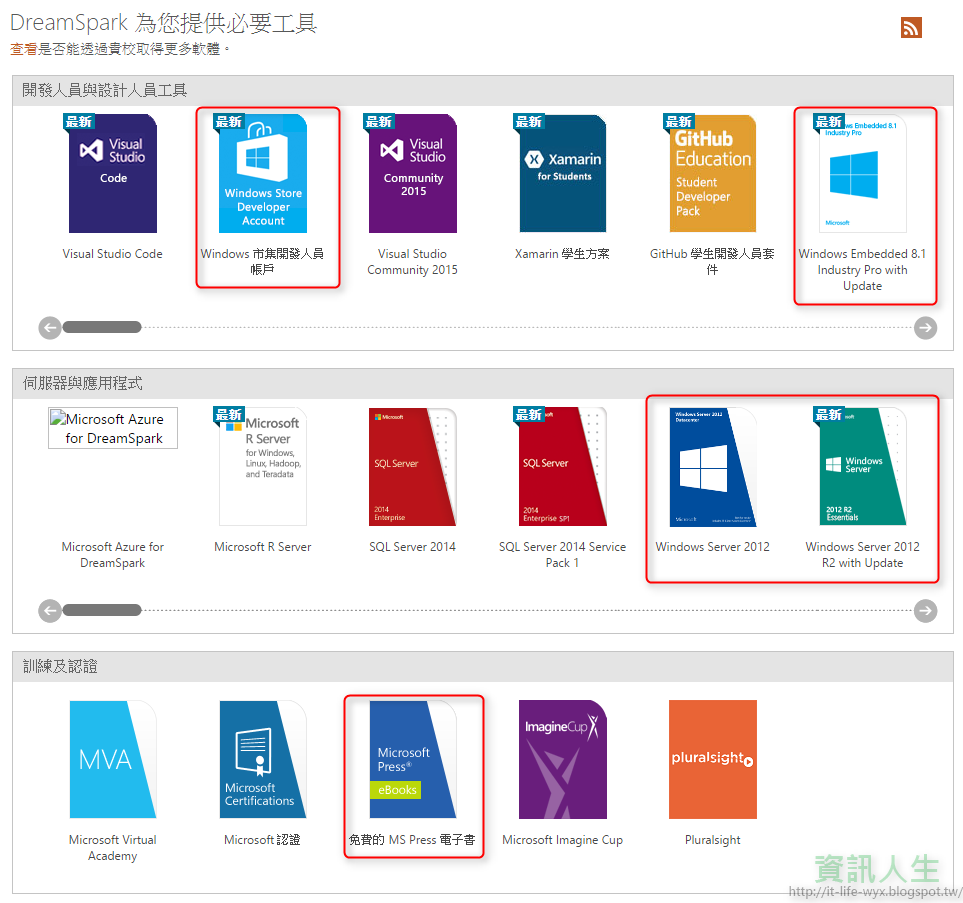 【教學】Microsoft DreamSpark 學生專案 - 免費獲得 Windows 8.1、WS2012及其他開發人員工具 - 資訊人生 ...