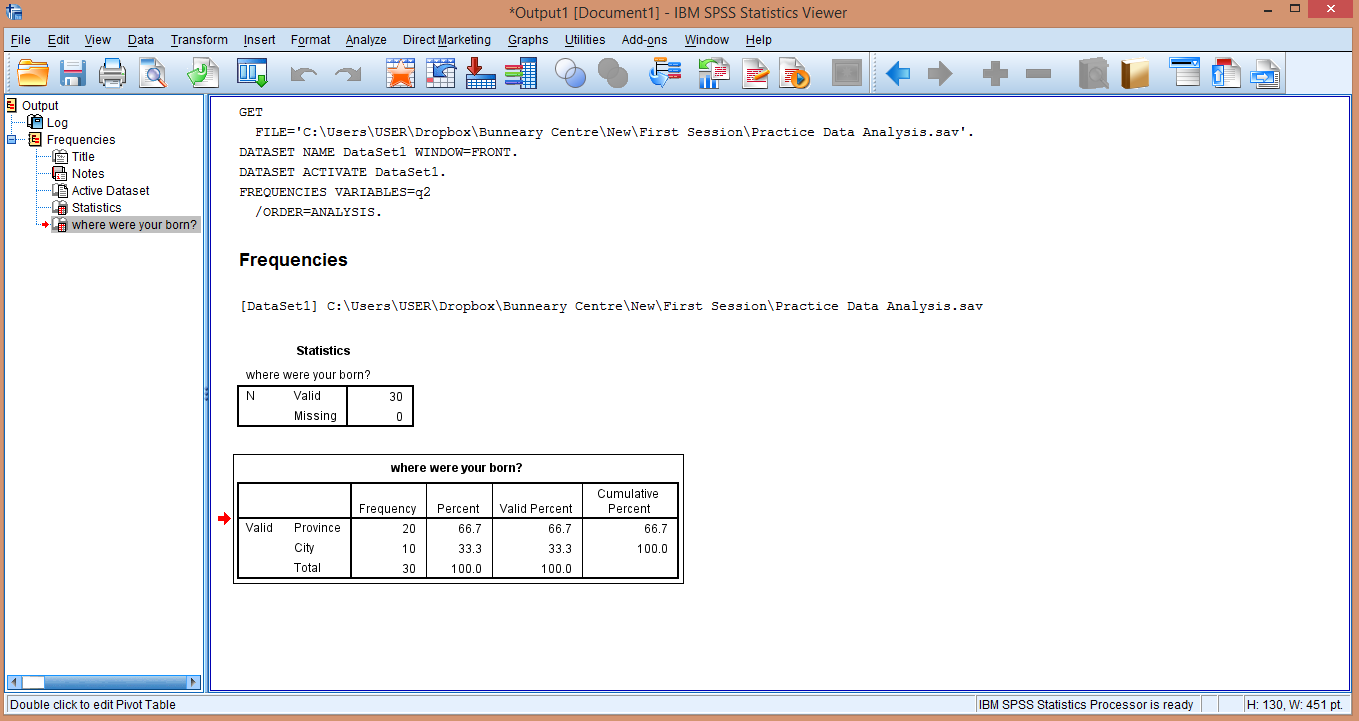 SPSS Intensive Training: Understanding the Spss Window