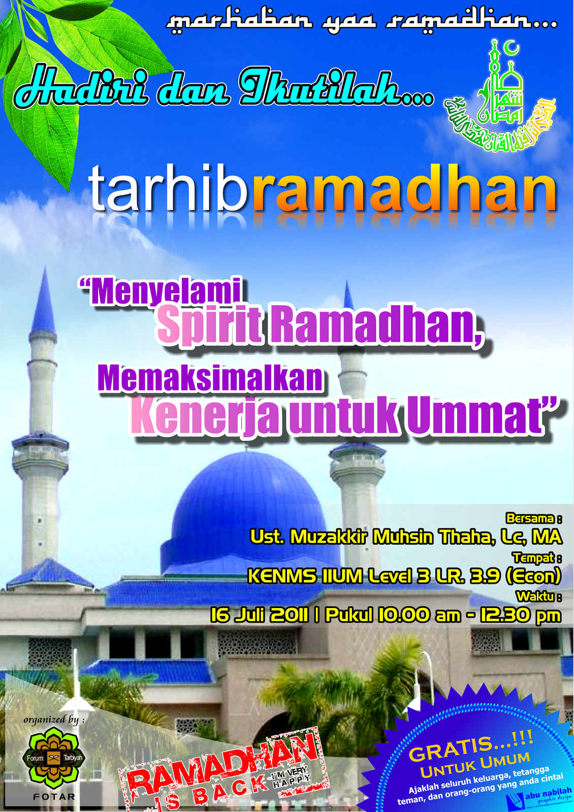 dalam sujudku: Tarhib Ramadhan 1432 H