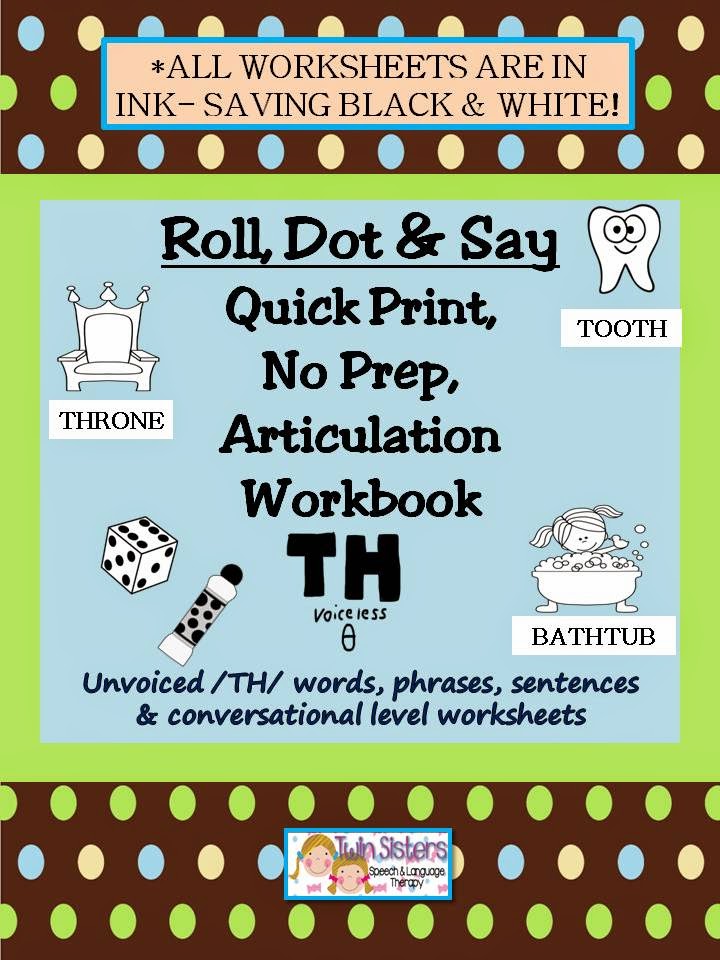 Twin Speech, Language & Literacy LLC: 50% off for 24 hours! Roll, Dot ...