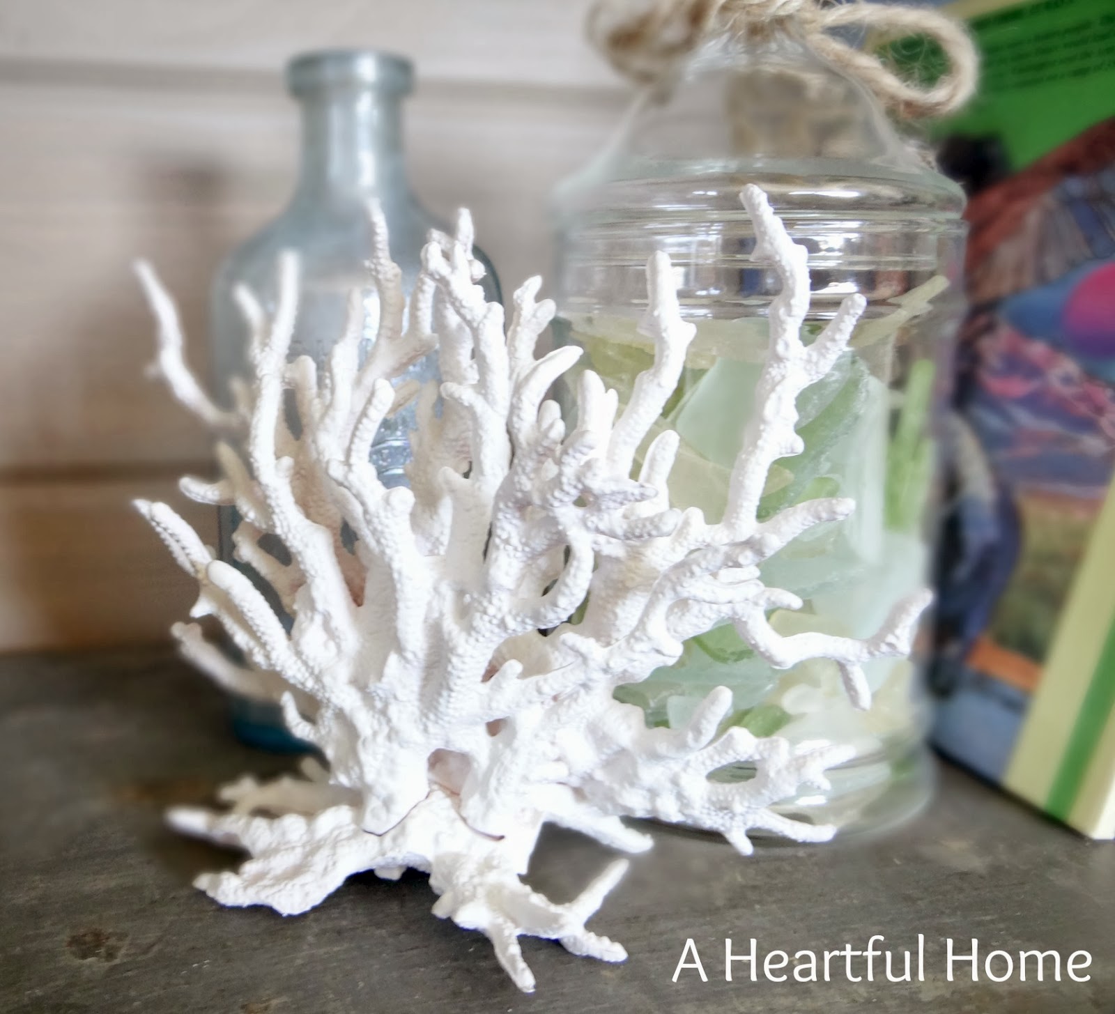 A Heartful Home: {31 Days of Coastal Style} DIY Faux "Ceramic" Coral
