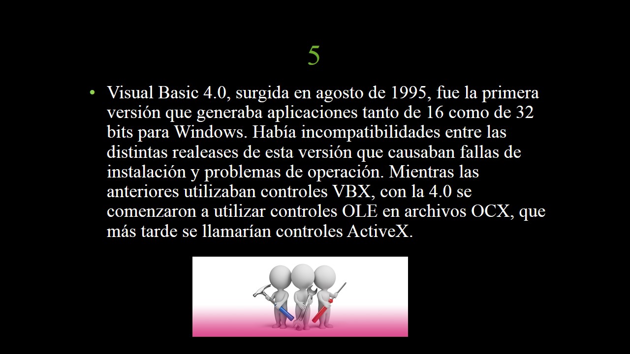 IV SEMESTRE: LINEA DEL TIEMPO DE VISUAL BASIC