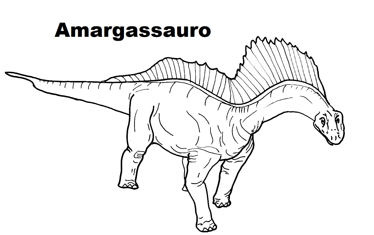 Blog de Geografia: Amargassauro - Desenho para Imprimir e Colorir