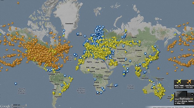 Cool Science News: Real Time Map That Shows You Every Plane In The Air ...