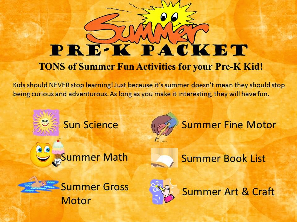 Nothing But Monkey Business: SUMMER PRE-K PACKET