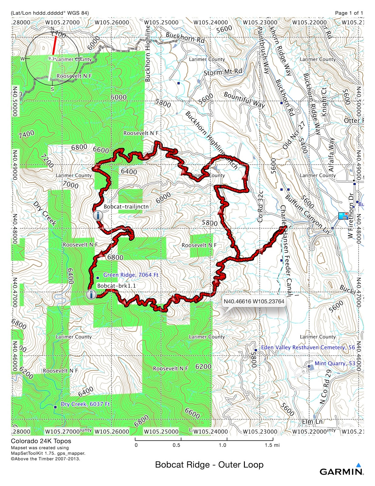 Adventures in Hiking (& other stuff): Masonville - Bobcat Ridge Outer Loop