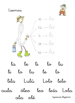 BLOG DE INFANTIL: Ficha de lectura 1: Letra L