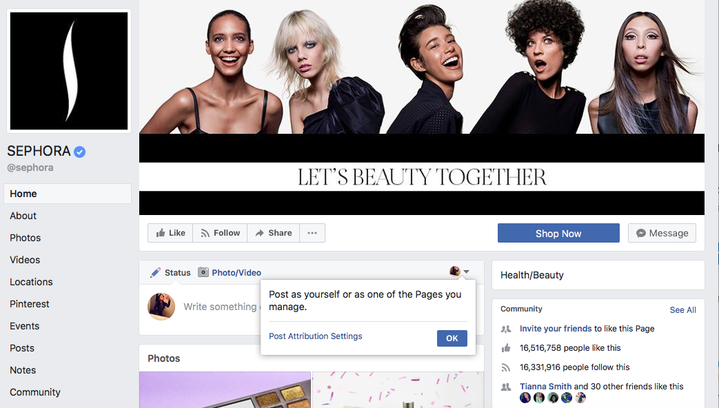 Sephora's Social Media