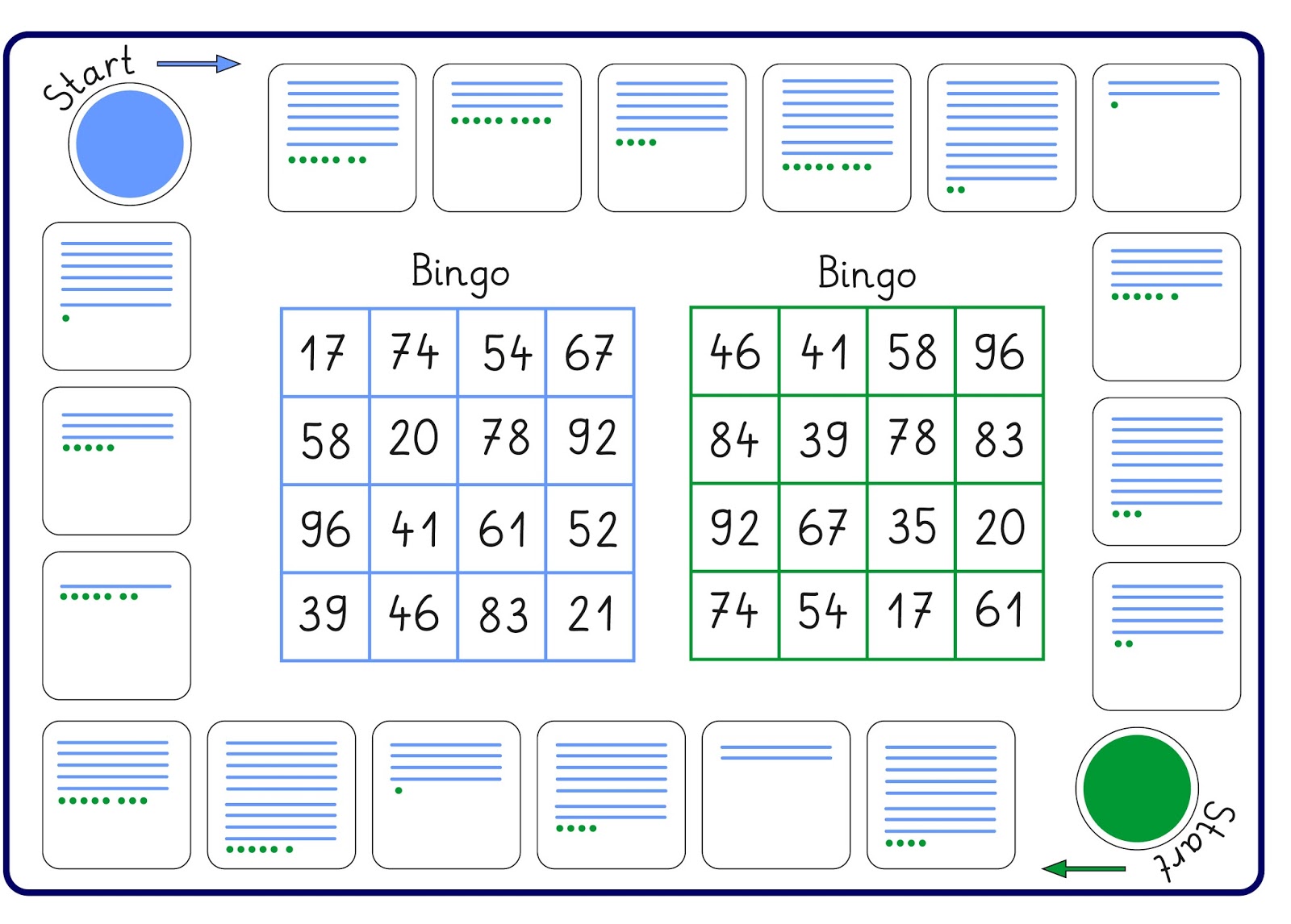 Lernstübchen: Zahldarstellung als Bingospiel