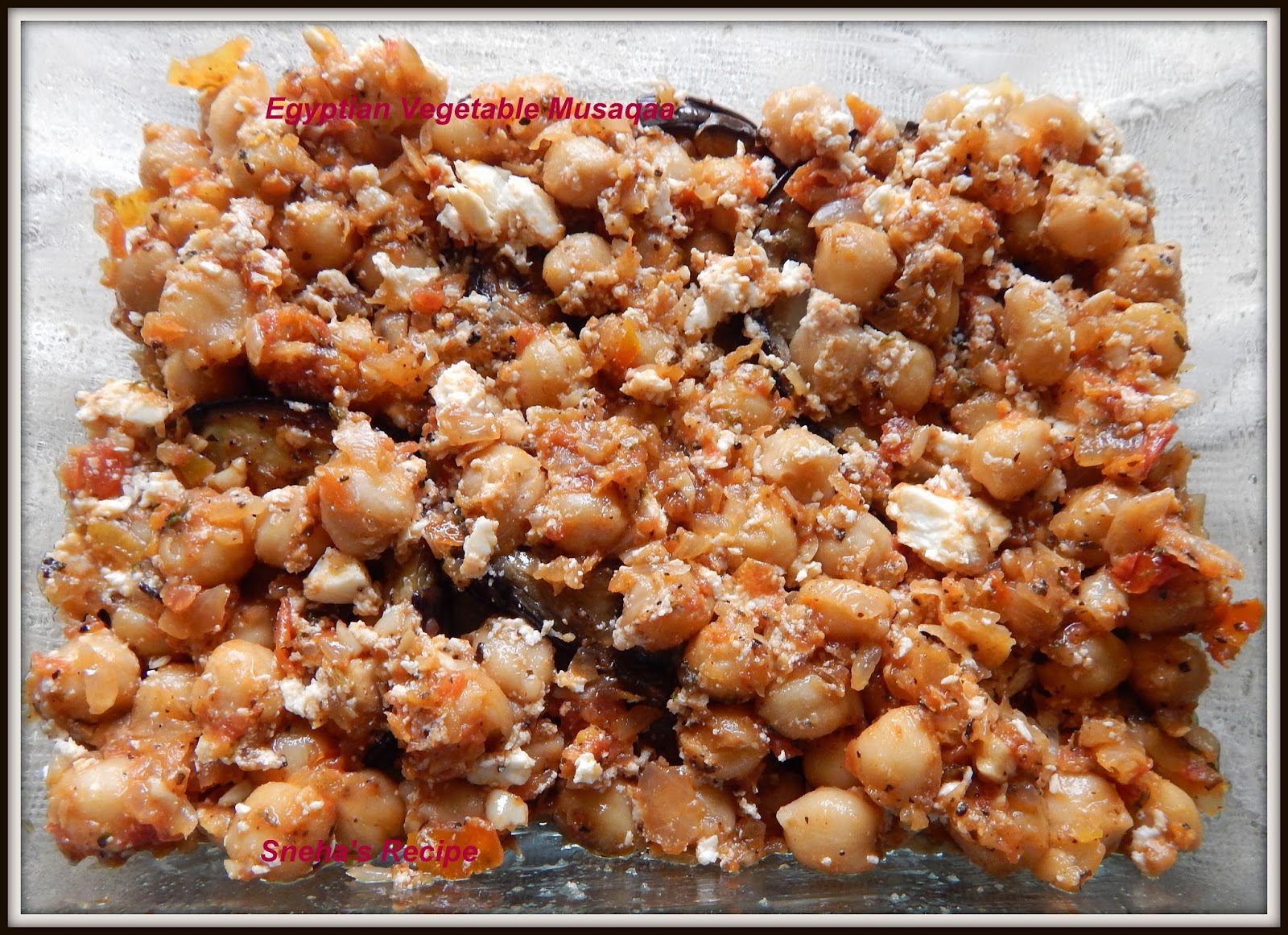 Egyptian Vegetable Musaqaa - Meatless - Vegetarian - Sneha's Recipe