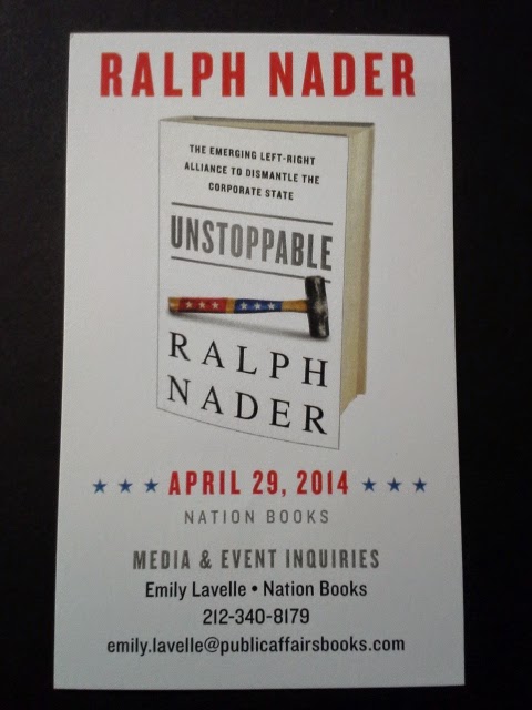 "The Charbor Chronicles": Ralph Nader Book Signing for"Unstoppable ...