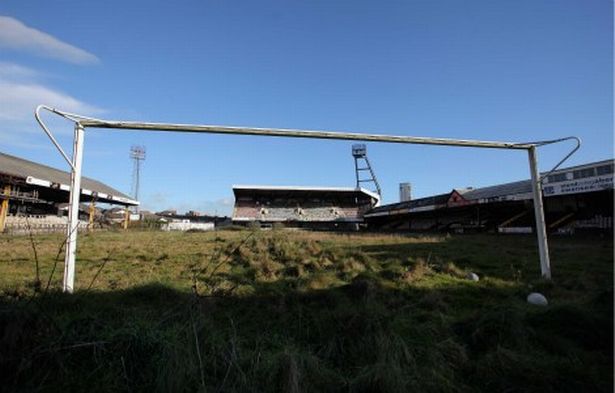 The Rainham End.: Vetch Field - Swansea City