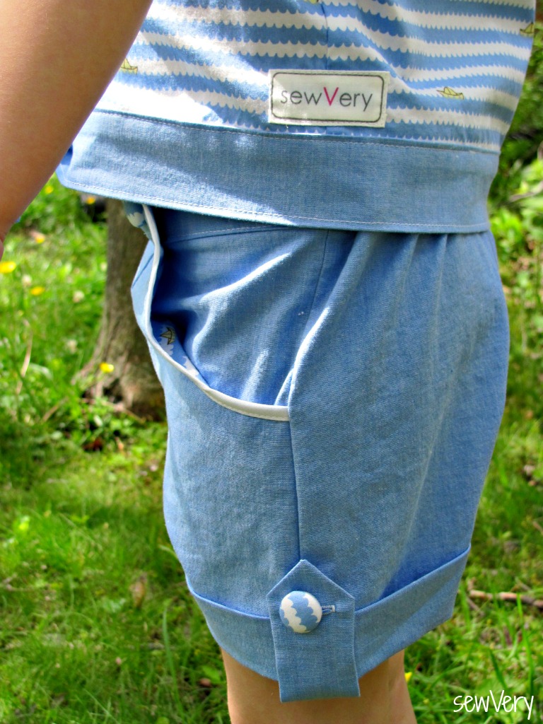 sewVery: The Hattie Button-Up Tank Pattern Test & Sailor Shorts