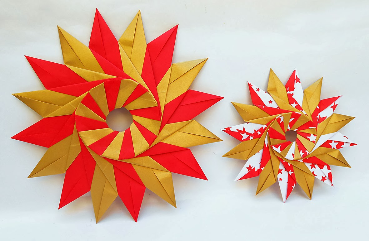 mas origami: Estrella de 16 puntas de Tomoko Fuse