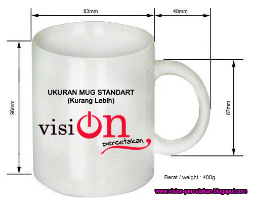 Vision Percetakan: Cara mengetahui ukuran mug standart