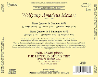 Mi Música Clásica: Mozart - Piano Quartets, K 478 & K 493 - Leopold ...