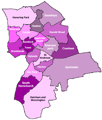 Havering London Map Region | Map of London Political Regional