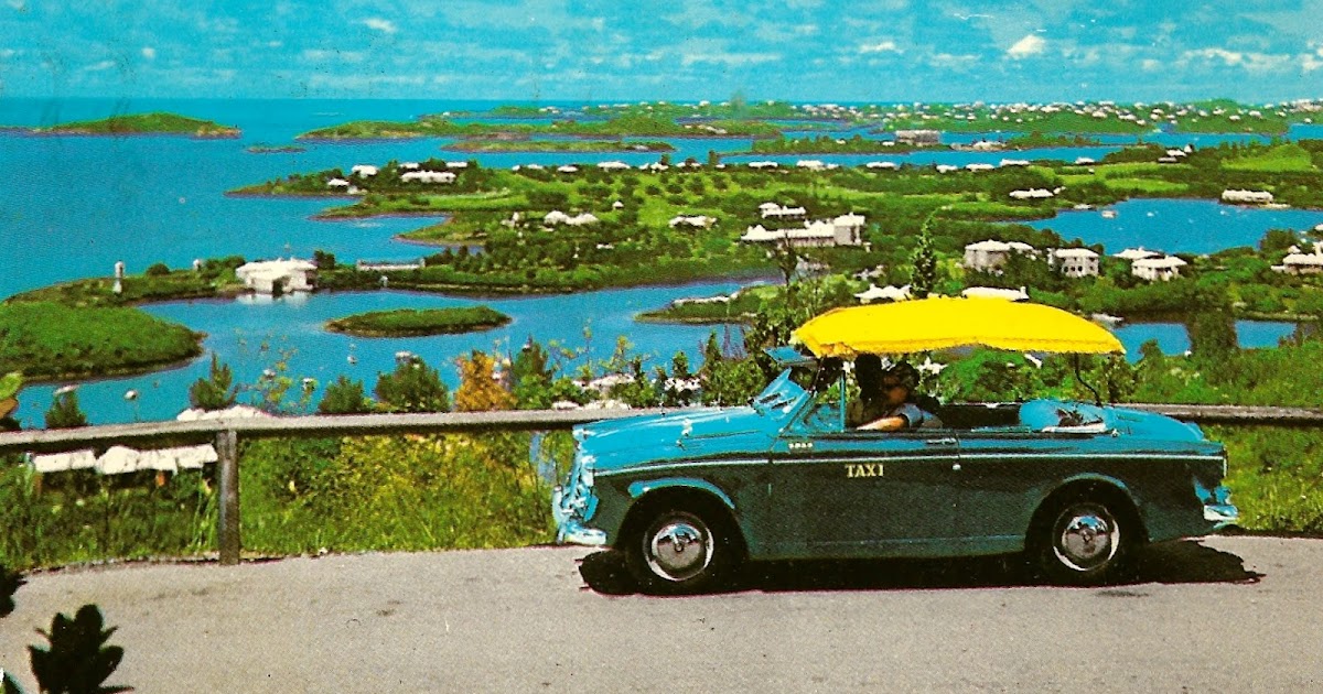 My Favorite Postcards: A Taxi with a Surrey Fringe from Bermuda