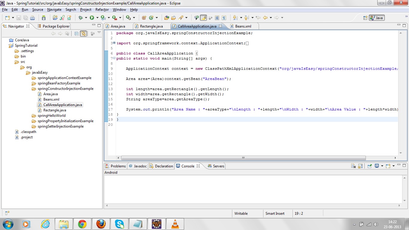 Shri S Blog Spring Tutorial 07 Constructor Injection In The Spring