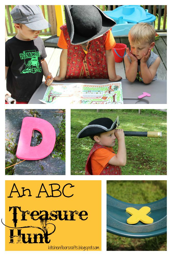 Kitchen Floor Crafts: An ABC Treasure Hunt