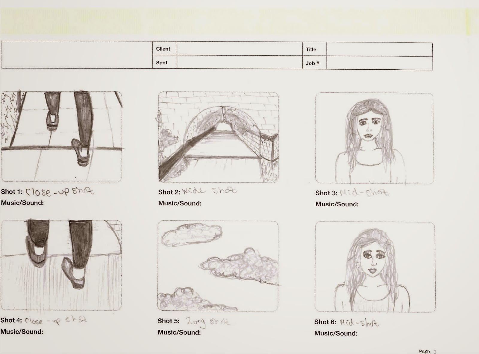 Gurgina A2 Media Studies: Research & Planning: Storyboard Draft