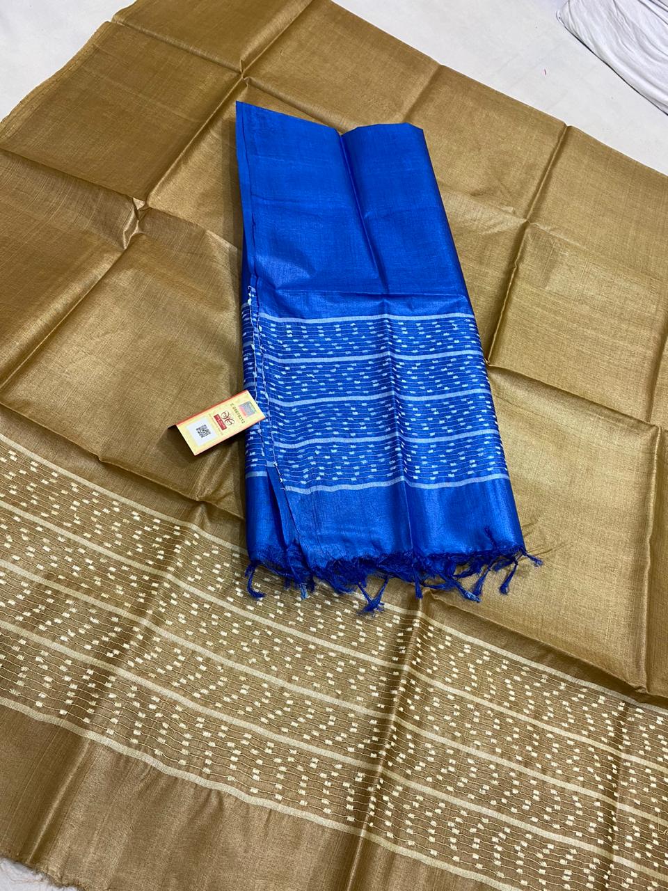 Exclusive tusser silk dress materials