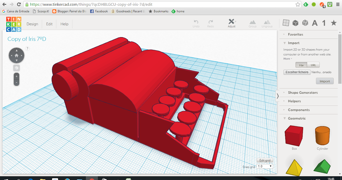 TIC em 3D: Projectos Finais de TIC (7D - Tinkercad)