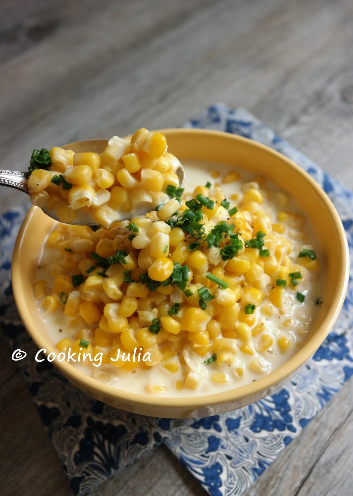 COOKING JULIA : MAÏS CRÉMEUX