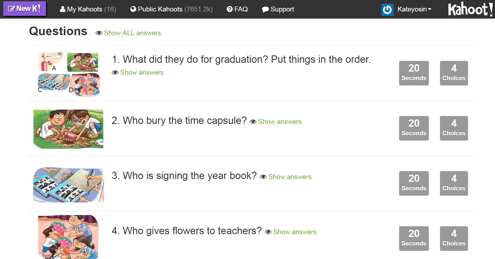 Owl English Teaching Stuff: Kahoot & Sequence the Story