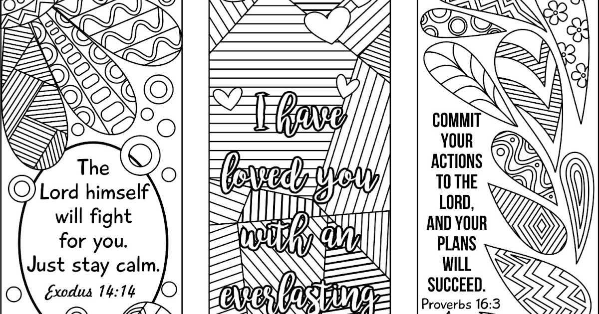 RicLDP Artworks: Six Bible Verse Coloring Bookmarks