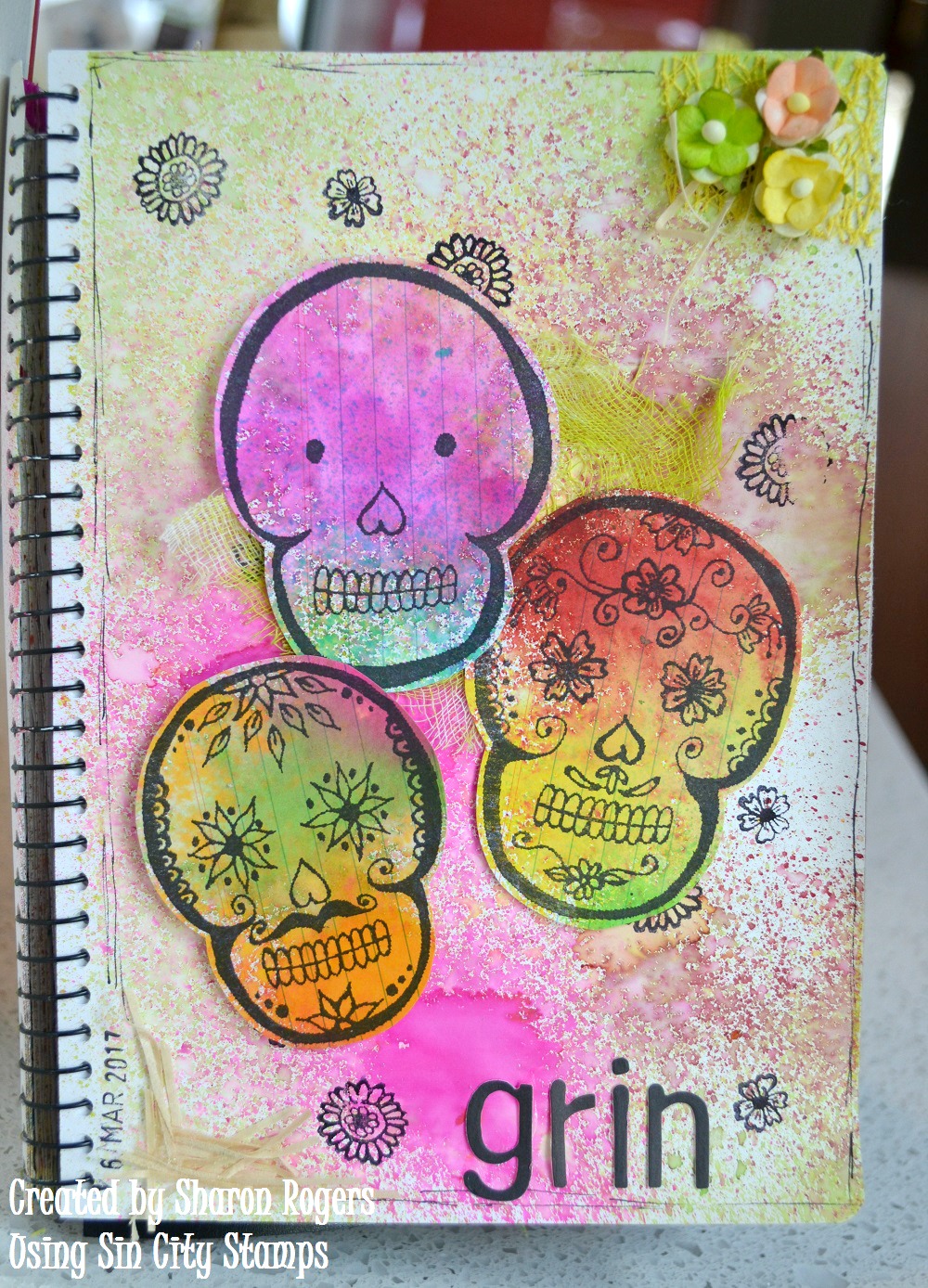 Sharon's Showcase: Sin City Stamps Sugar Skull Blog Hop!!!