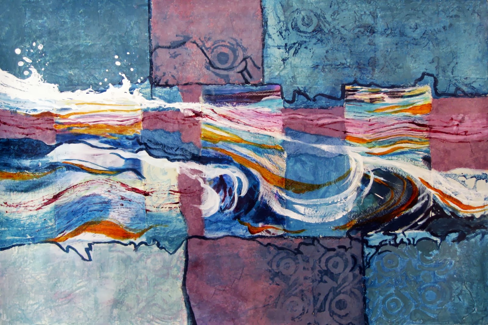 MSGodfreyArt: Transforming a Piece of Paper--River Tapestry #2, Step by ...