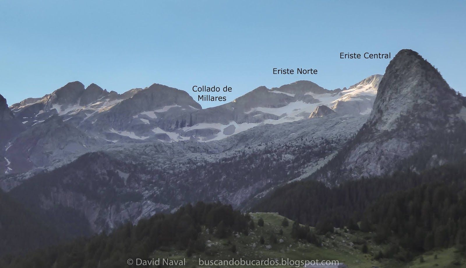 Picos Eriste desde Biadós - Eriste Norte o Beraldi (3.025 m.), Eriste ...