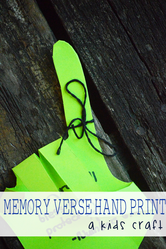 Memory Verse Hand Print {A Kids Craft} — A Modern Day Fairy Tale