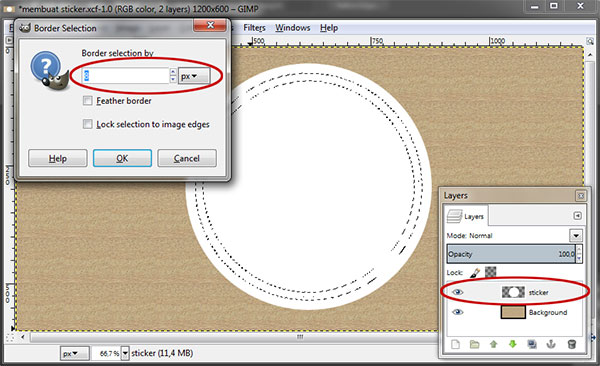 PhotoEffect: Creating sticker with GIMP