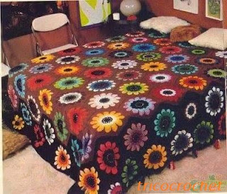 CUVERTURI CROSETATE ROMANIA: Cuvertura Crosetata Manual Roson Floare ...