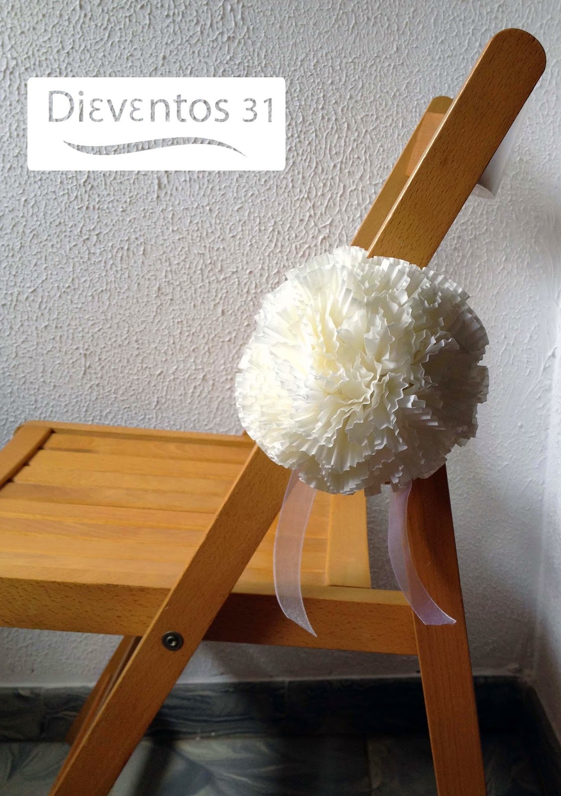 Dieventos 31: Adornos para los bancos o sillas de una boda