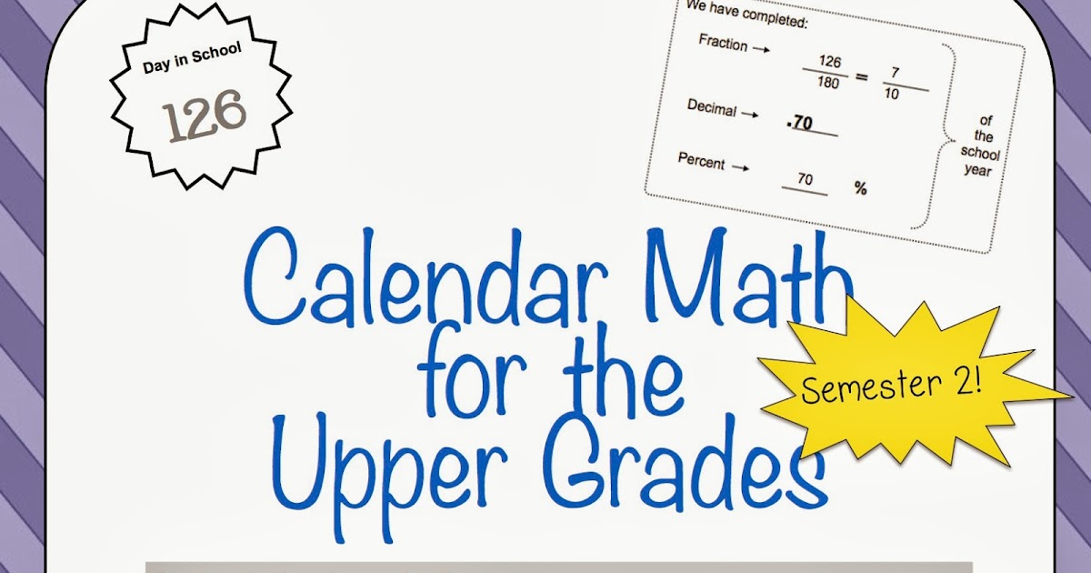 Upper Grades Are Awesome: Calendar Math Semester 2 is finally here!