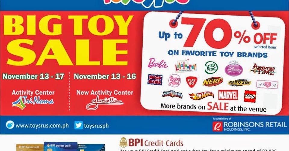 Manila Shopper: Toys R Us Big Toy SALE at Glorietta & TriNoma: Nov 2014