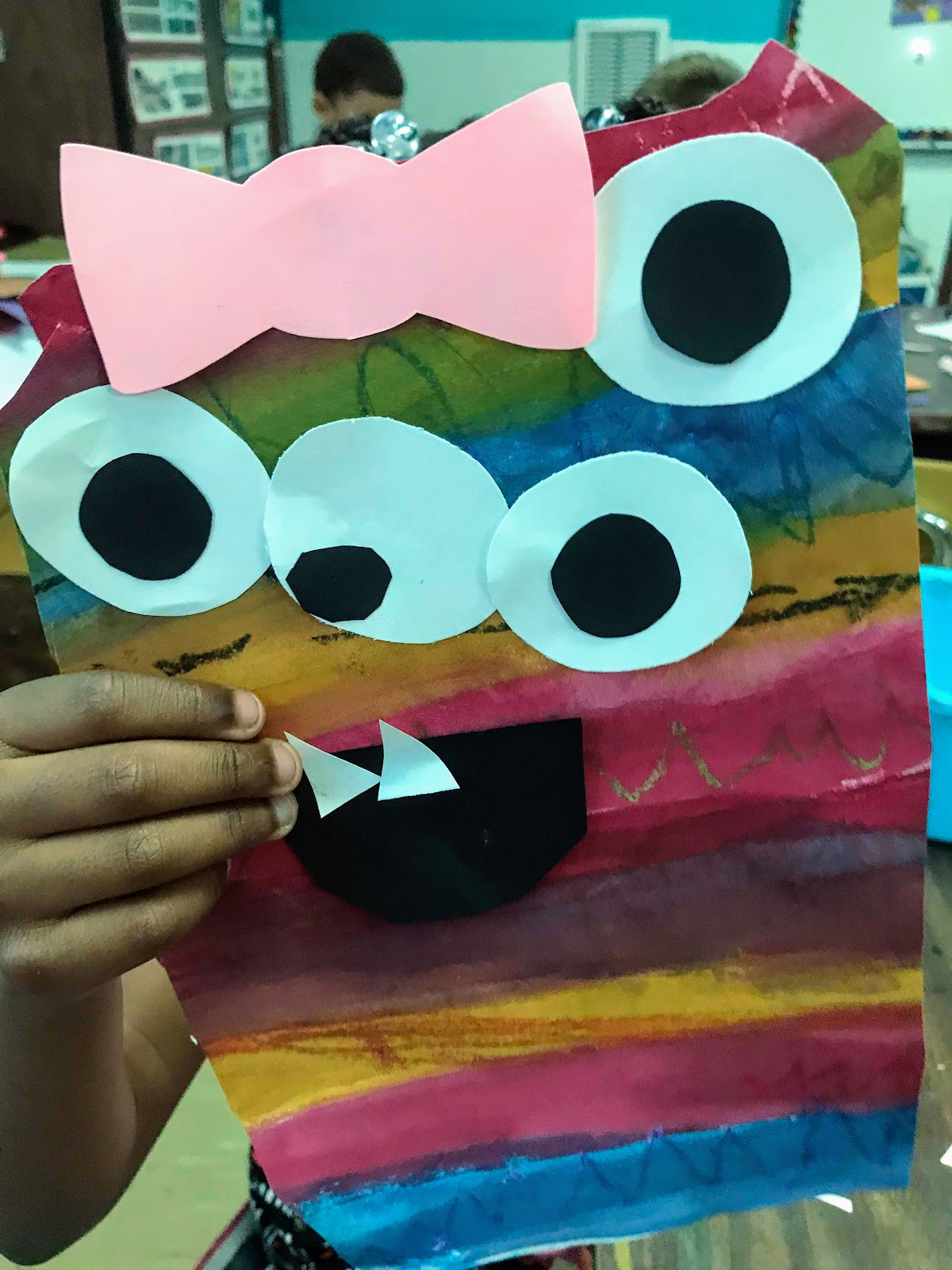 Elements of the Art Room: Kindergarten Line Painting Monsters