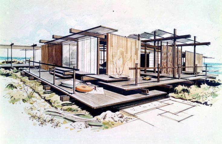 20 Contoh Gambar Sketsa Bangunan Arsitektur - Jurnal Arsitektur