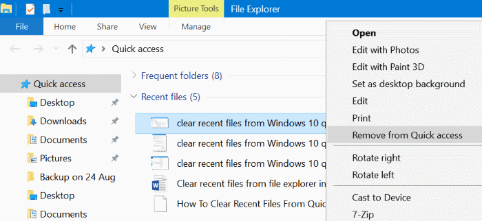 Windows: How To Clear Recent Files From Quick Access In Windows 10