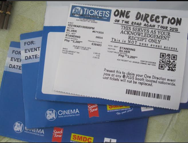 One Direction Concert Ticket