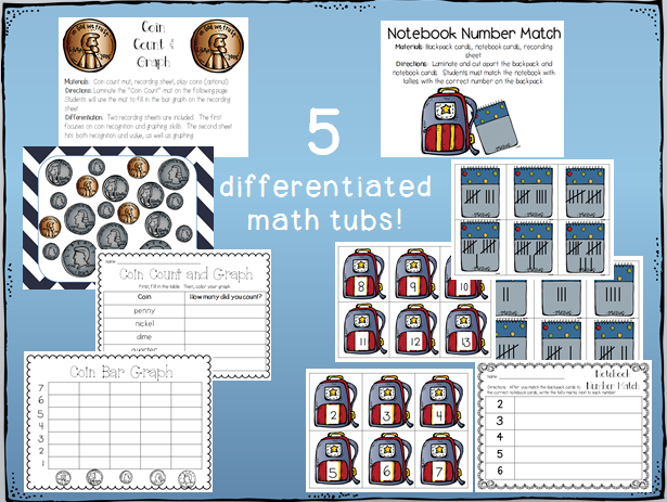 Simply Schoolteacher: Back to School Math Centers and Freebie