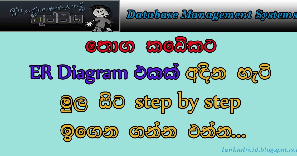 Dbms Sinhala Tutorial Part 06 Er Diagram Example ~ Lankadroid Programming Kuppiya