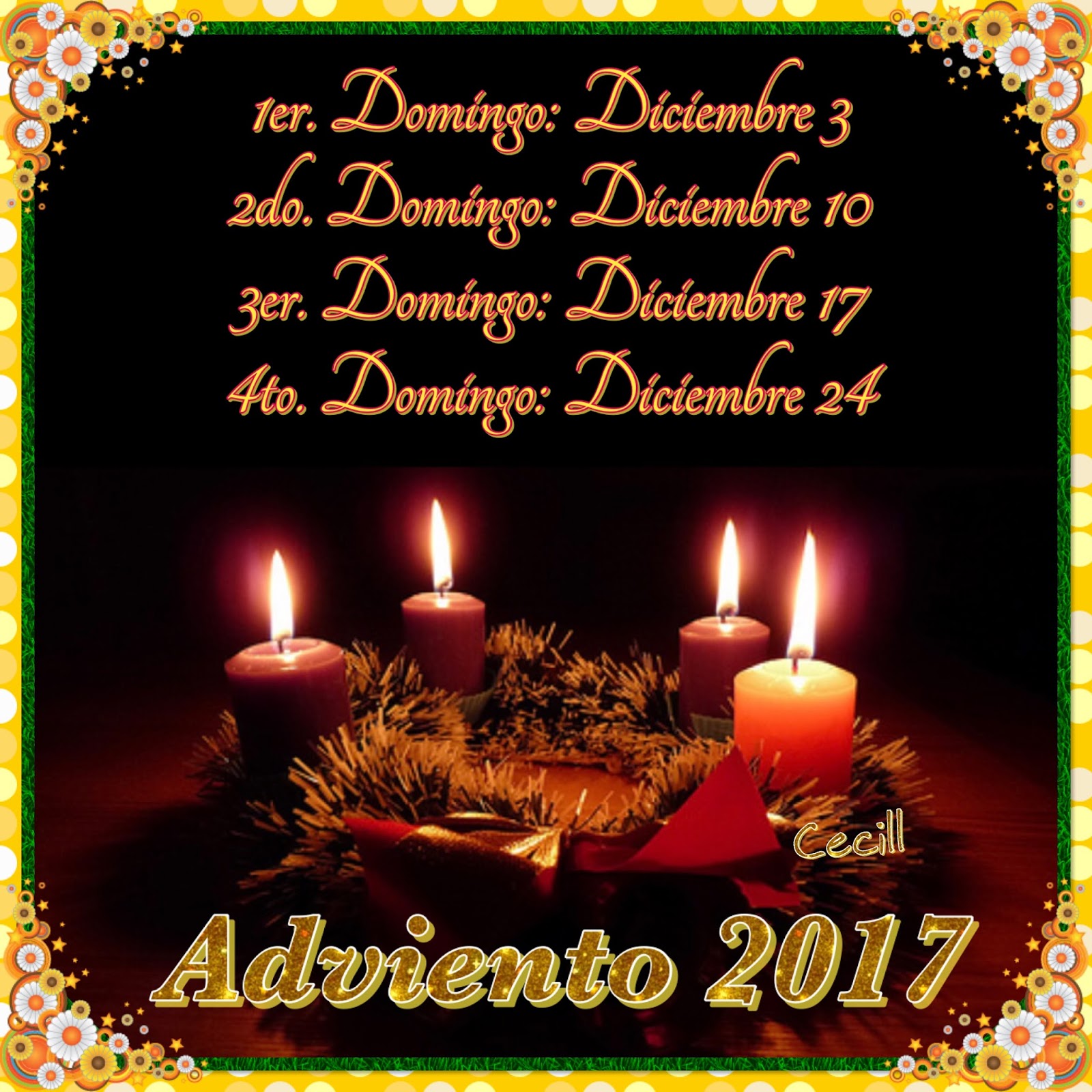 ® Santoral Católico ®: IMÁGENES DEL CALENDARIO DE ADVIENTO 2017