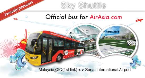 FREE Sky Shuttle from Senai Airport to Singapore by AirAsia & Causeway ...