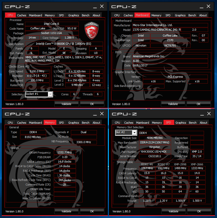 MSI Z370 Gaming Pro Carbon AC Review ~ Computers and More | Reviews ...