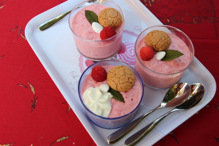 JuGu: Crème de framboises très rafraichissante rapide à faire